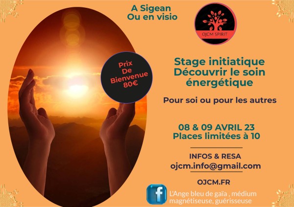 Decouvrez le soin énergétique, stage 8-9 Avril 2023 - niveau 1 ...